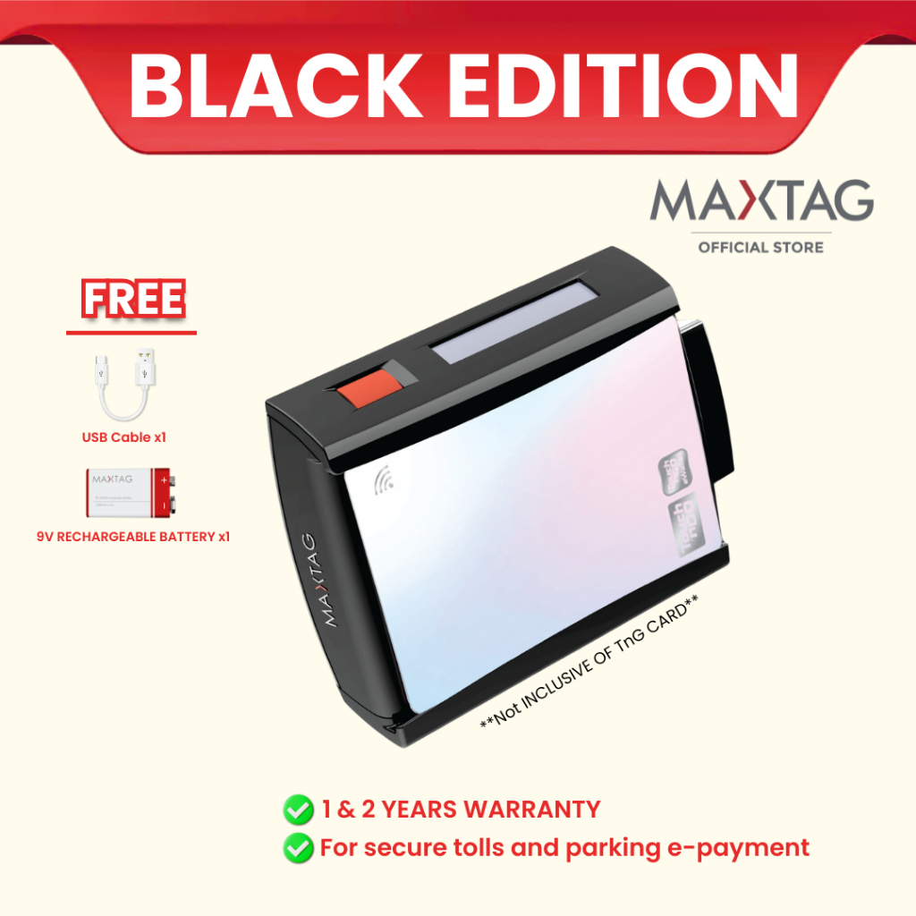 MaxTag Smart Tag Touch n Go Toll - Black Edition | Shopee Malaysia