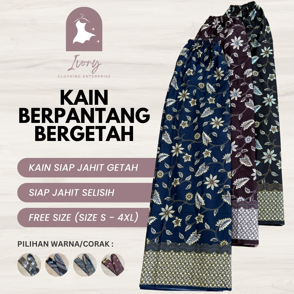 IVORY CLOTHING Kain Berpantang Bergetah / Confinement Sarong / Kain ...