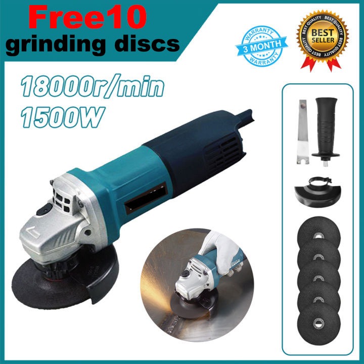 4'' Angle Grinder 850W with Paddle Switch Grinding Disc Professional Grinder Power Toolsgrinders ...