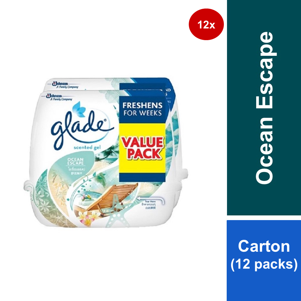[Carton Deal] Glade Scented Gel Ocean Escape Twinpack 180g x 2s x12s ...
