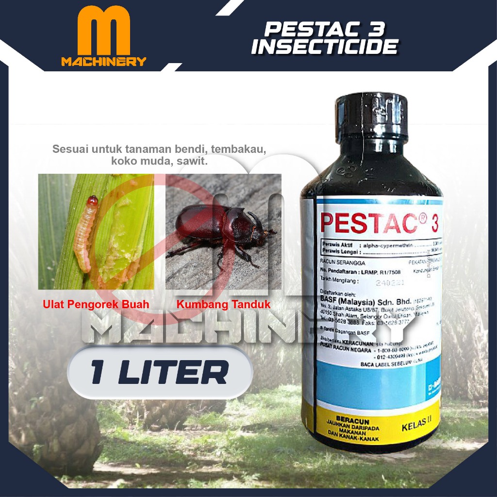 M.Machinery 1 Liter Pestac 3 Insecticide Racun Serangga Alpha ...