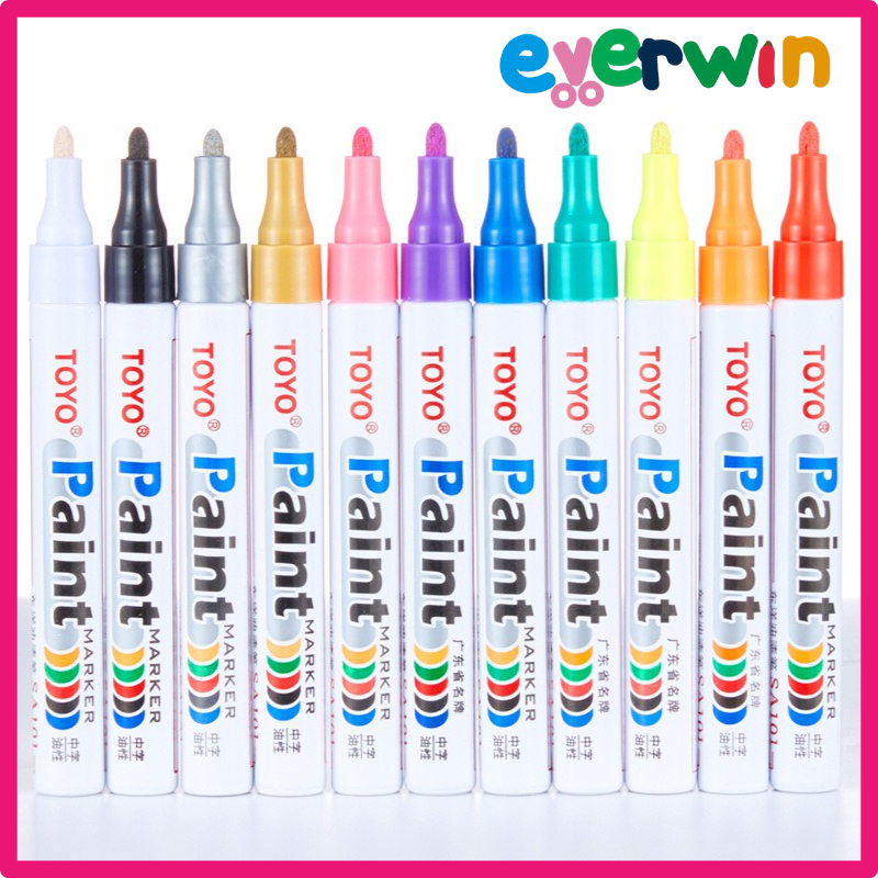 【EWW】TOYO Paint Marker Waterproof Paint Marker Multipurpose Permanent ...