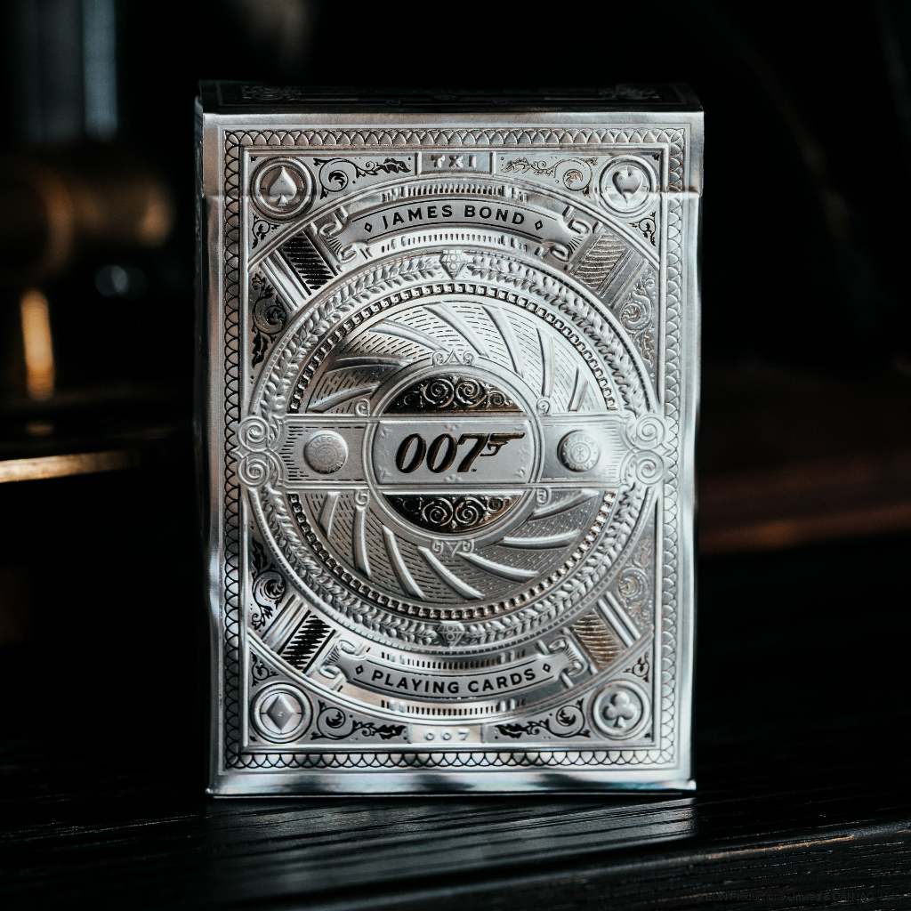 James Bond 007 Silver Edition Playing Cards by theory11 JAMESBOND_SILV ...