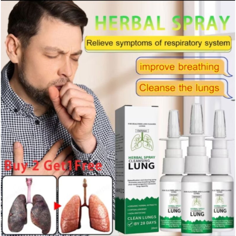 Herbal Spray Cleansing Lung,Natural Throat Oral Spray, Repair damaged ...