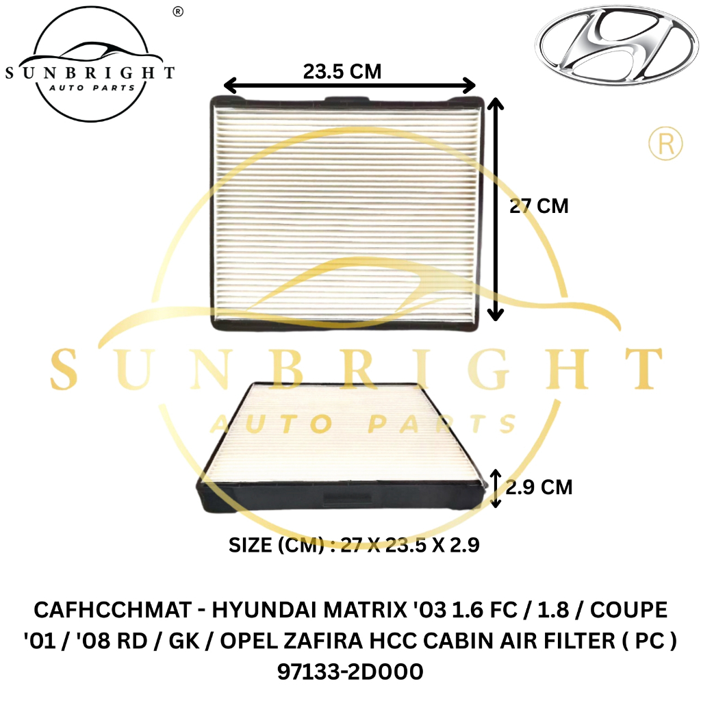 CAFHCCHMAT -HYUNDAI MATRIX '03 1.6 FC / 1.8 / COUPE '01 / '08 RD / GK ...
