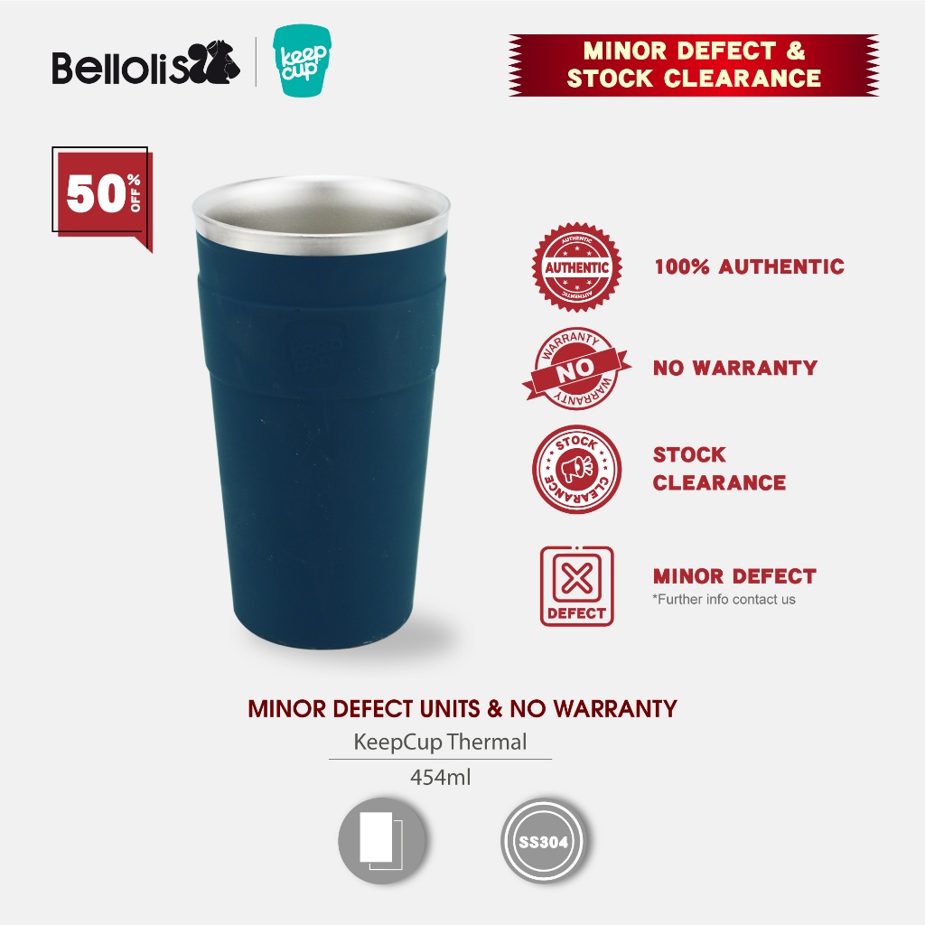 [ Clearance ] KeepCup Thermal 16oz / 453ml Coffee Cup - Stainless Steel ...
