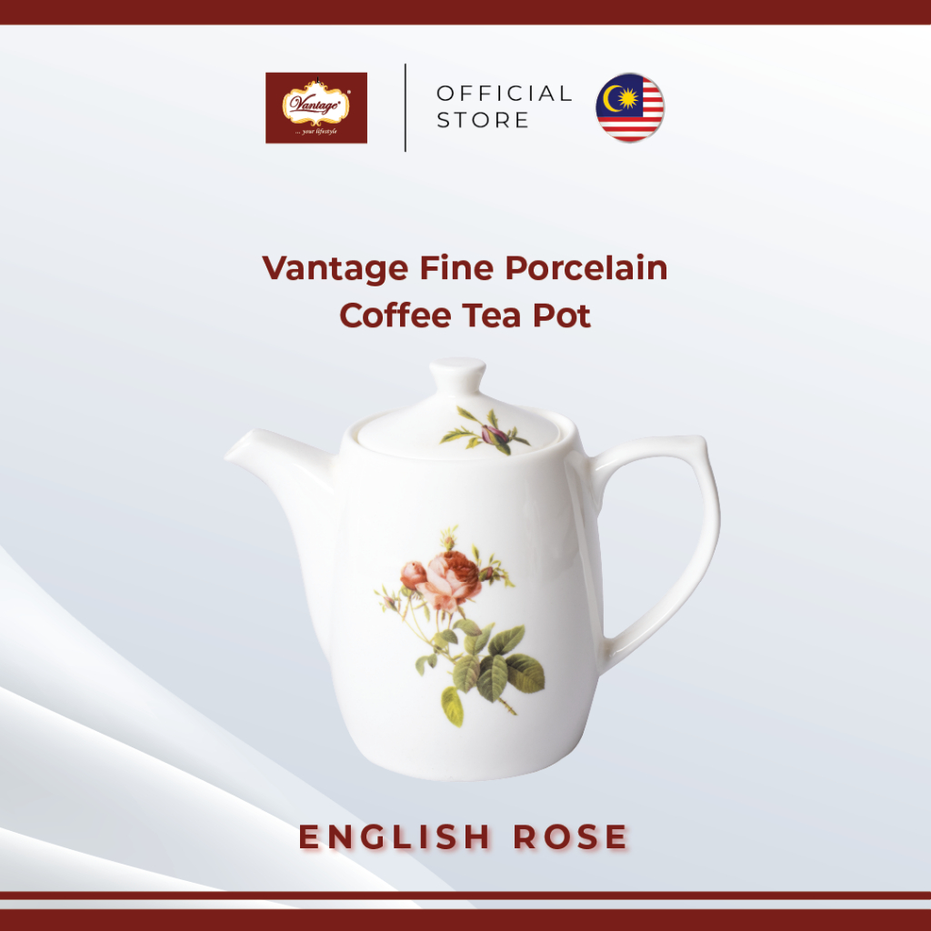 Vantage Fine Porcelain Coffee Tea Pot(H:14cm, W:9cm) | Shopee Malaysia