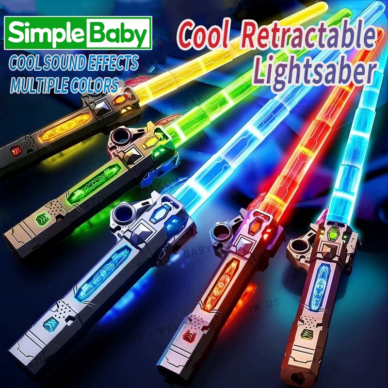 2-in-1 Katana Sword Children's Star Wars Toys Laser Retractable Music ...