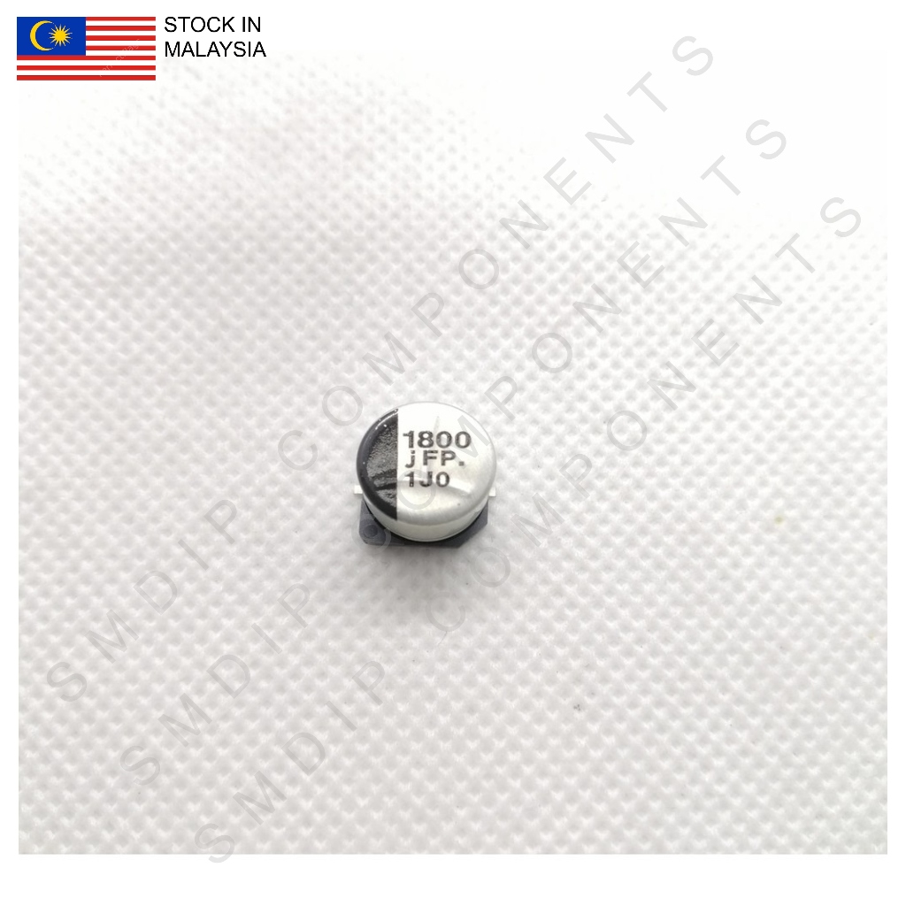 Japanese-Grade 1800uF 6.3V 105°C, SMD Capacitor, 10mm x 10.2mm | Shopee Malaysia