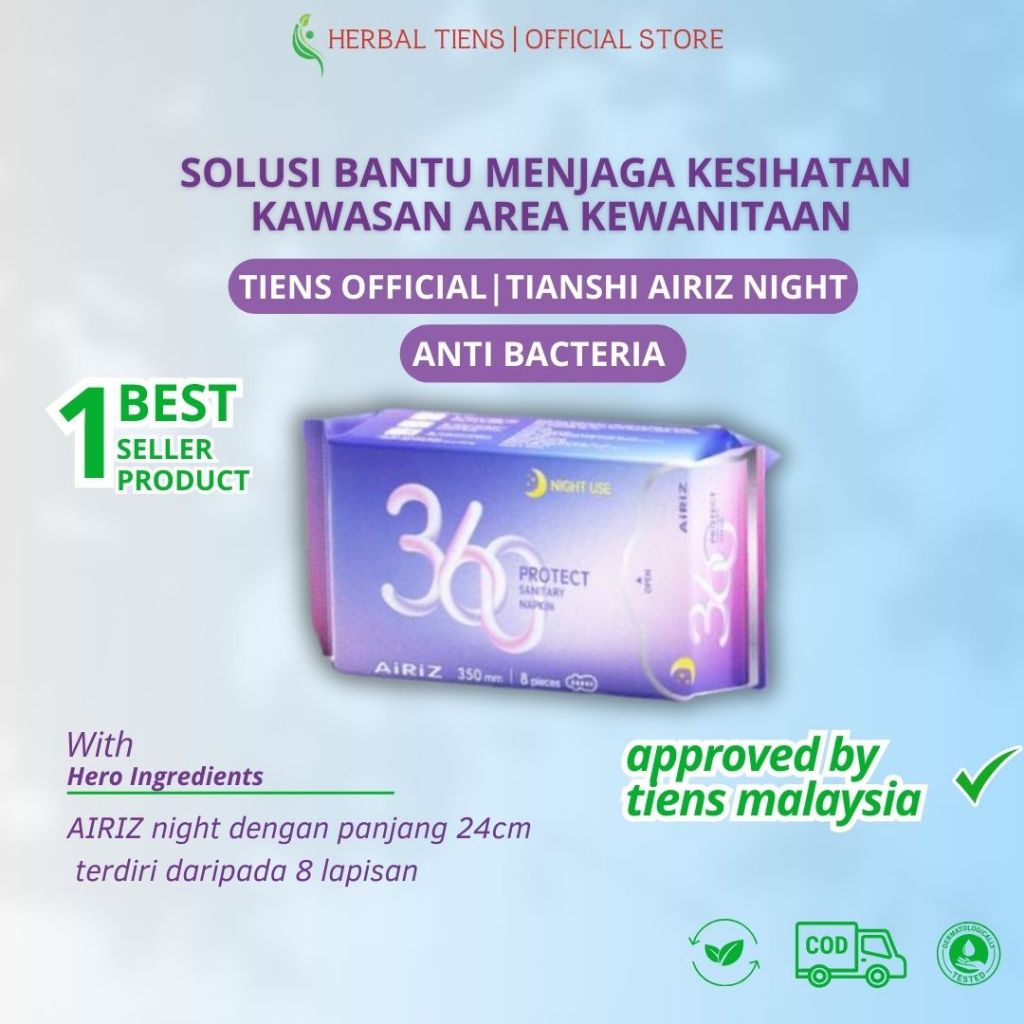 Airiz Night Use Sanitary Pad For Woman Pembalut Wanita Sanitary Napkin ...