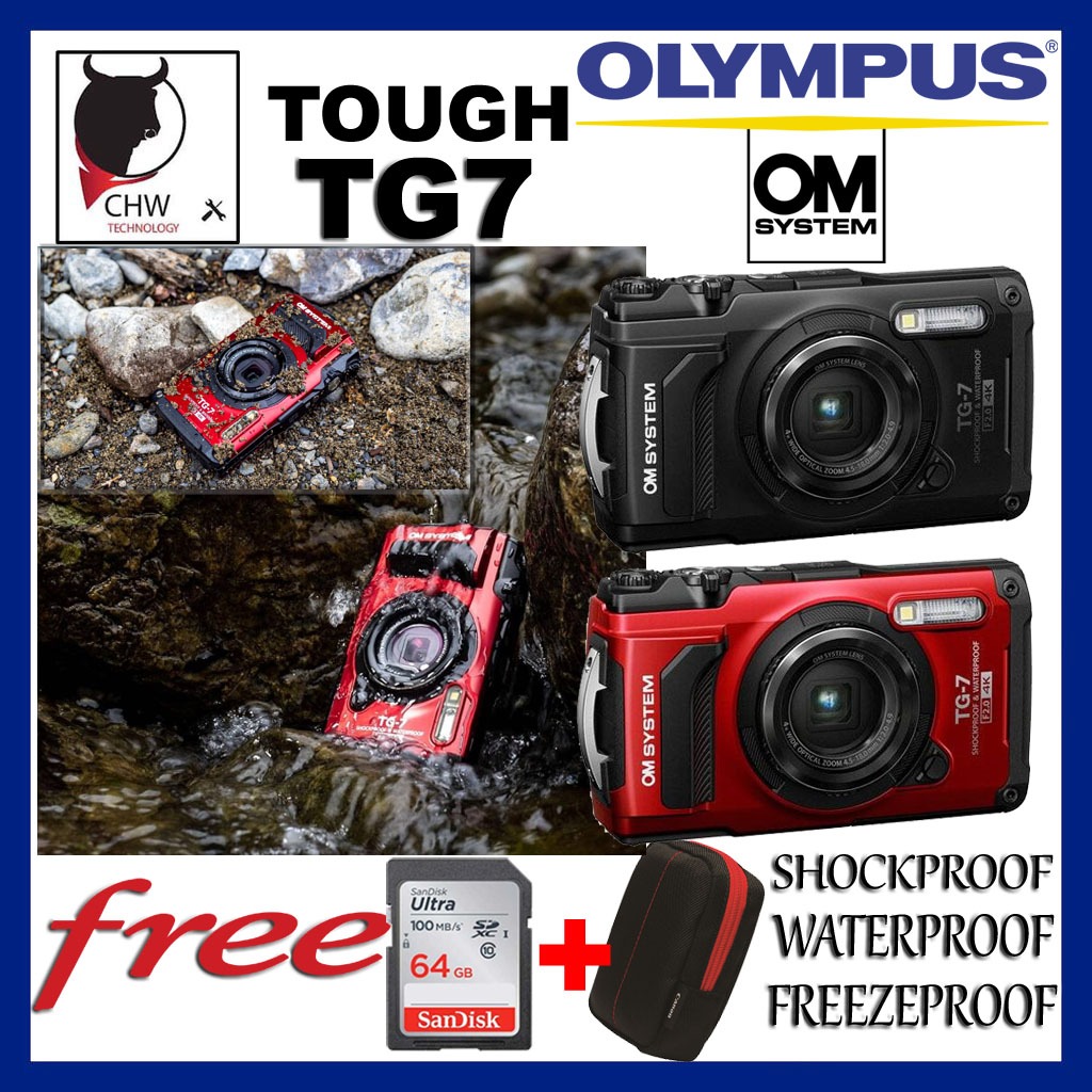 READY STOCK OM SYSTEM OLYMPUS TG7 TOUGH WATERPROOF SHOCKPROOF CAMERA ...