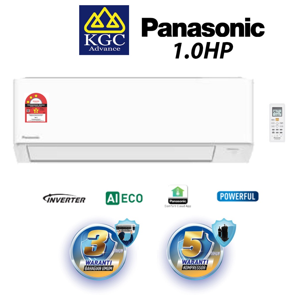 Panasonic 1HP/1.5HP/2HP/2.5HP Eco Inverter YU Series Air Conditioner ...