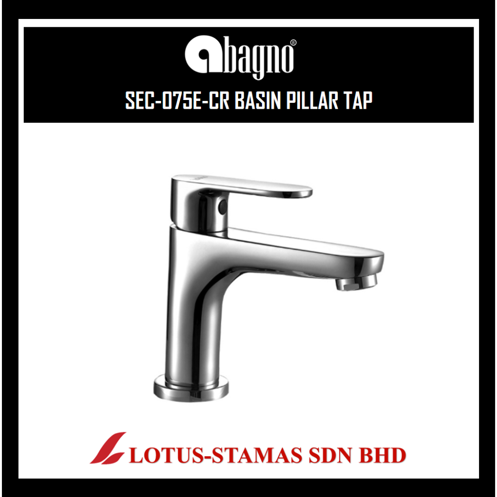 ABAGNO SEC-075E-CR SOLID BRASS BASIN PILLAR TAP COLD WATER ONLY PAIP ...