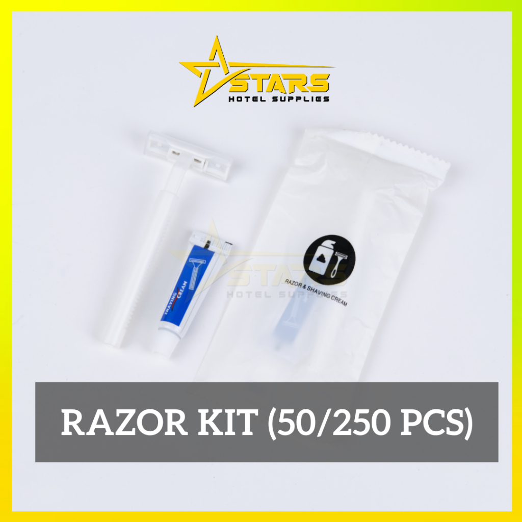 STARS 50/250pcs Disposable Shaver Kit Hotel / Disposable Razor Kit ...