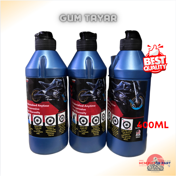 TAYAR GUM/UBAT TAYAR FOR TAYAR TUBELESS 400ML HIGH QUALITY LIQUID ...