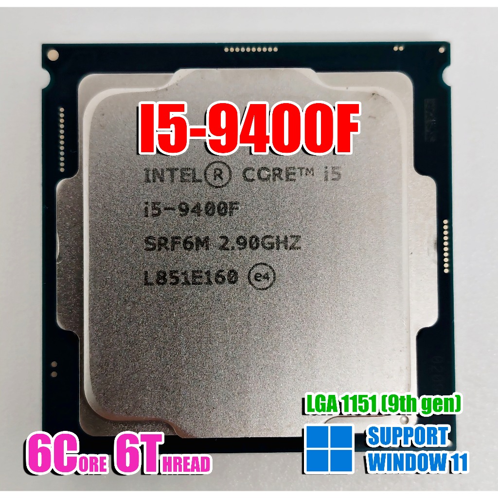Used Intel® Core™ i5-9400F CPU Processor / LGA1151 / 9TH GEN / 6 Core 6 Thread / 4.10 GHz ...