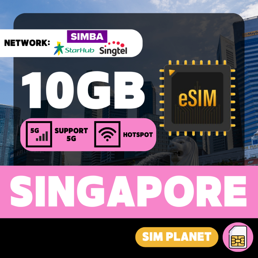 eSIM Planet 【 Singapore 】Singtel Simba Starhub 新加坡 Unlimited GB eSIM ...