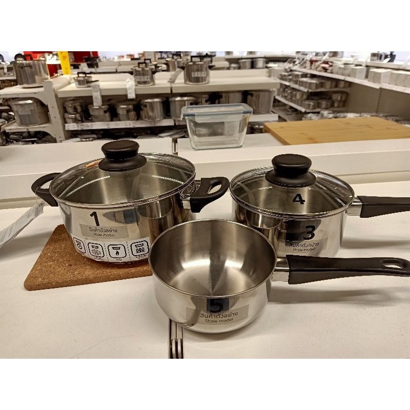 IKEA ANNONS 5 PCS COOKWARE SET / Pot and Sauce Pan set / Induction ...