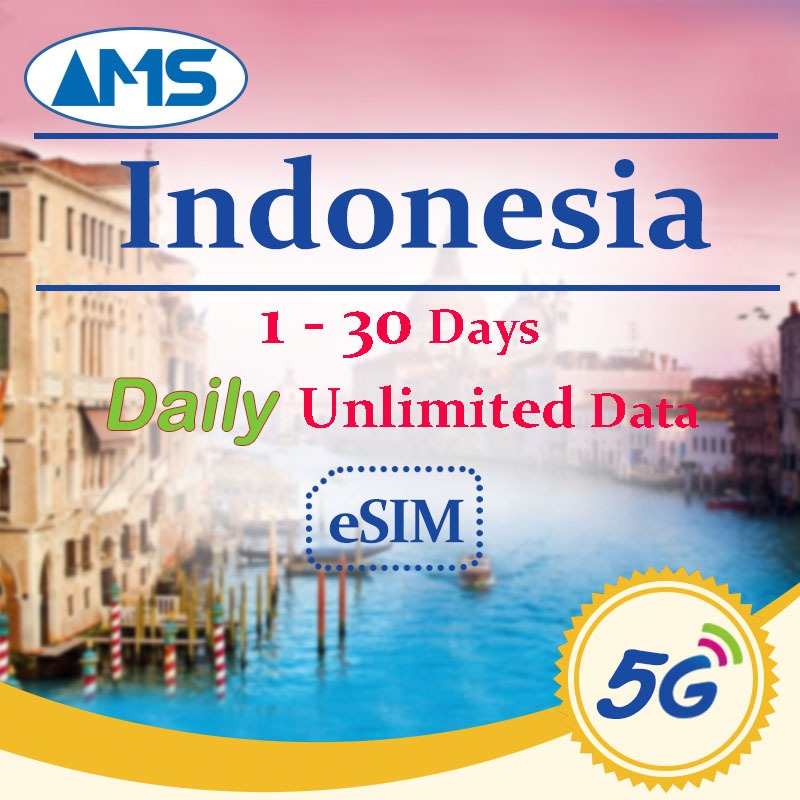 Indonesia esim 1-30 Days Daily Unlimited Data Singapore SIM Card for travel Prepaid sim card ...
