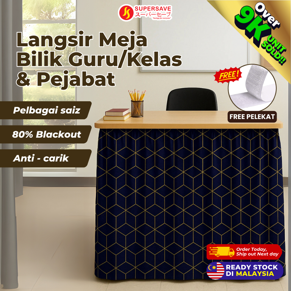 SUPERSAVE Skirting Meja Guru Langsir Meja Guru Meja Pejabat Skirting ...