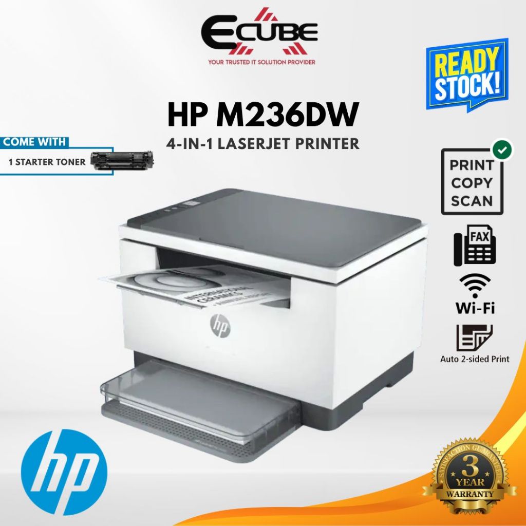 HP LASERJET MFP M236DW/M236SDW 4-IN-1 PRINTER (PRINT/SCAN/COPY/FAX ...