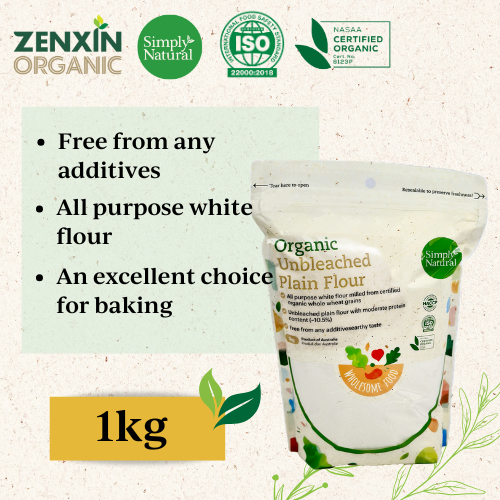 Simply Natural Organic Unbleached Plain Flour 1kg Australia | Shopee Malaysia