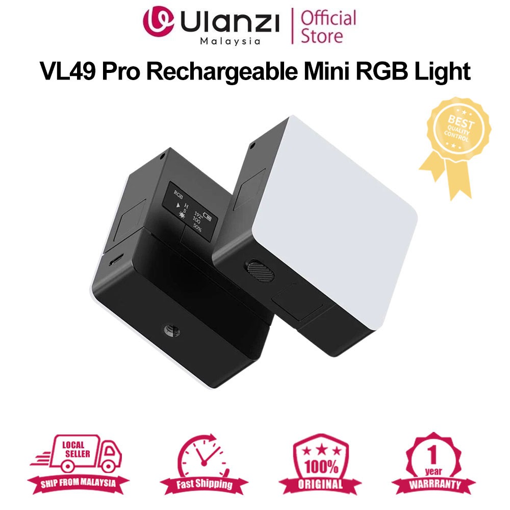 Ulanzi VL49 Pro Rechargeable Mini RGB Light B01001 | Shopee Malaysia