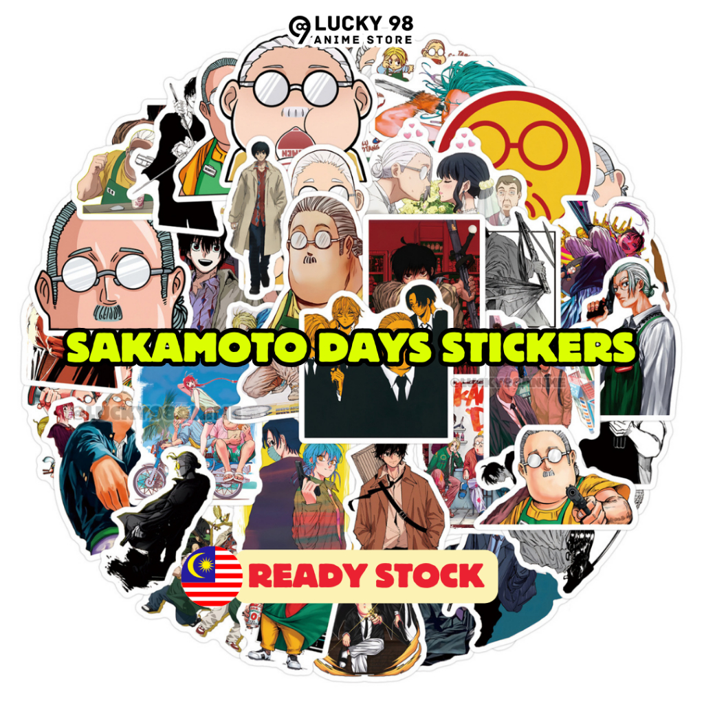 Sakamoto Days Sticker Waterproof Labels Anime Taro Sakamoto Yoichi ...