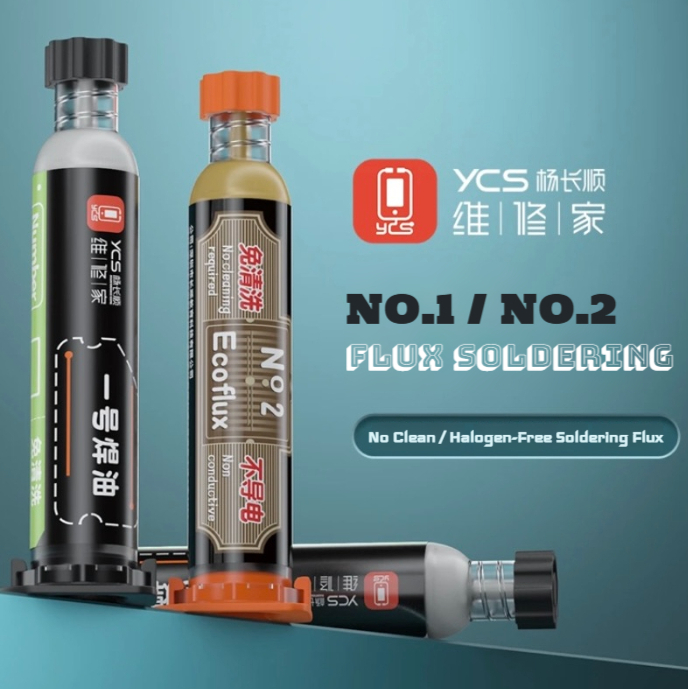 YCS NO.1 / NO.2 Flux Soldering Oil Flux No-Clean Soldering Oil Halogen ...