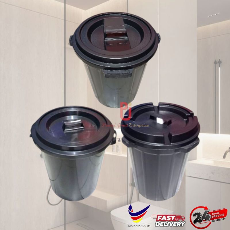 12 Gallon Tong Sampah Hitam/Tong Air/Tong Hitam/ Drum/Dustbin | Shopee Malaysia