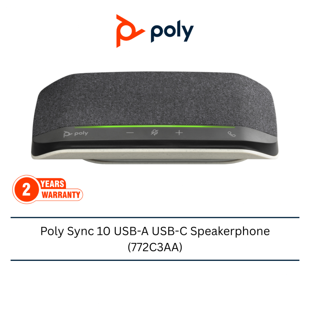 Poly Sync 10 USB-A USB-C Speakerphone (772C3AA)(77P34AA) | Shopee Malaysia