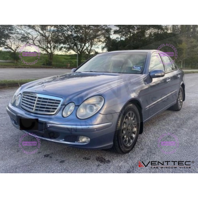 Mercedes E Class sedan W211 2002-2009 Venttec Door Visor / Window Bent Visor Deflectors Air ...