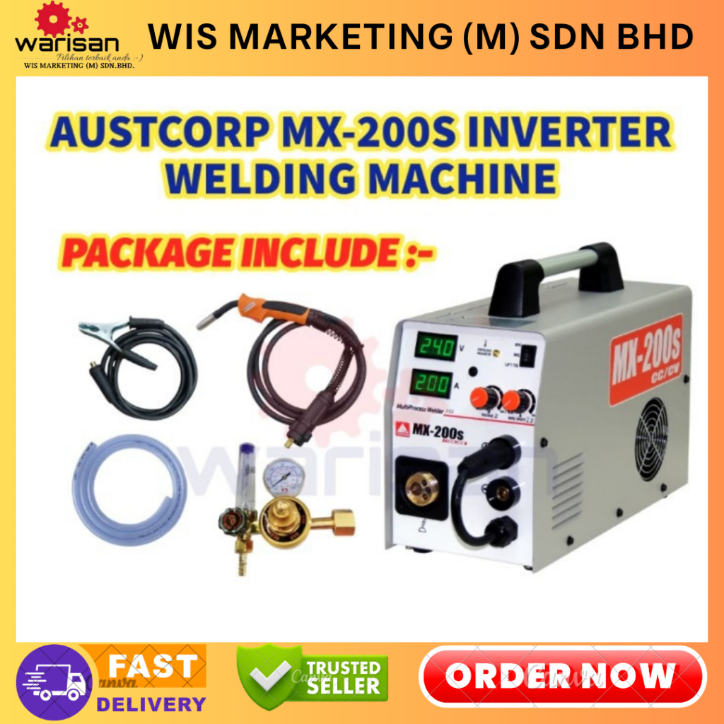 AUSTCORP MX-200S 3in1 MIG Inverter Welding Machine | 200A | MIG/MMA ...