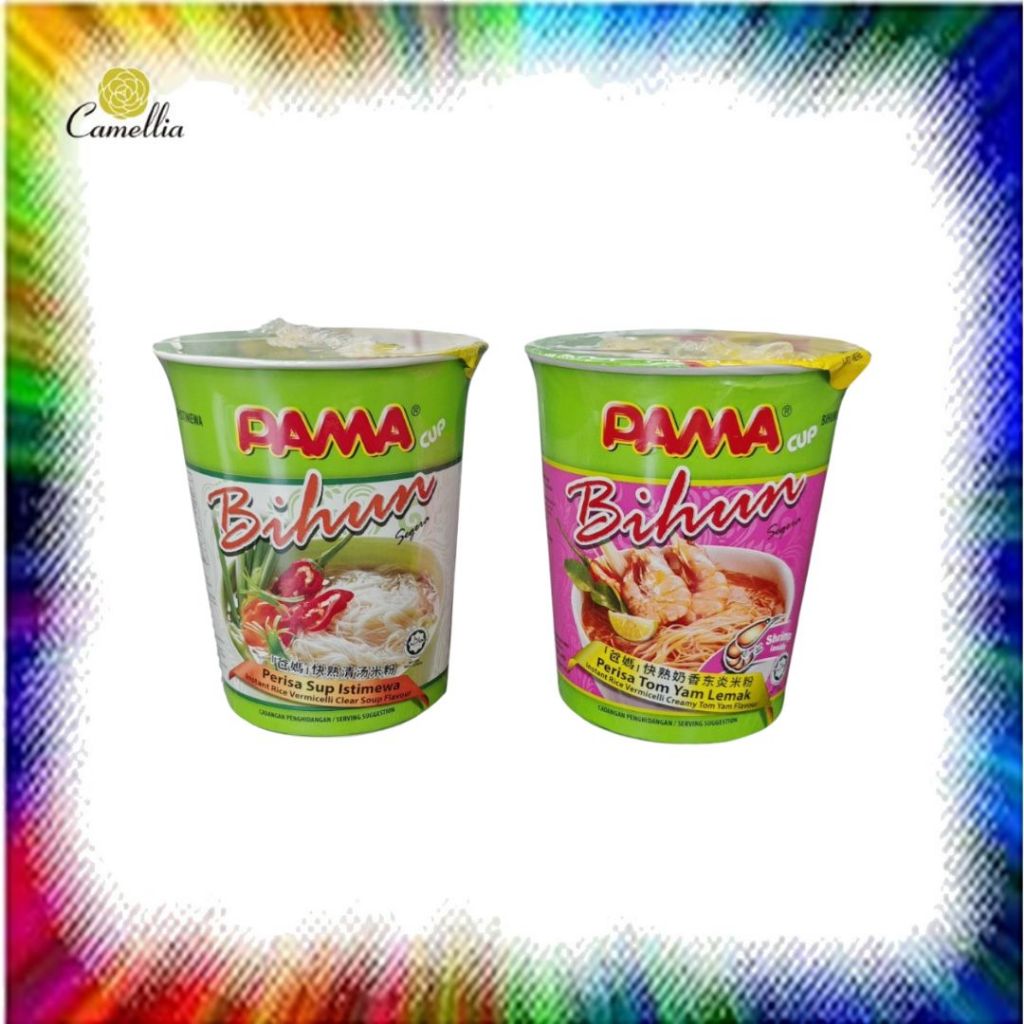 (Halal) PAMA Mi Segera Cawan Bihun – Clear Soup 50g / Creamy Tom Yam ...