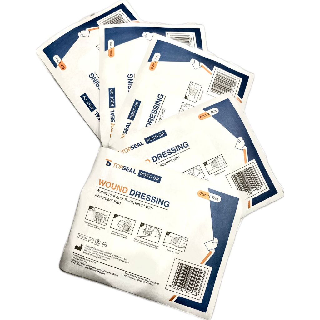 EVIN TOPSEAL WOUND DRESSING POST-OP 6X7CM (5 pieces) | Shopee Malaysia