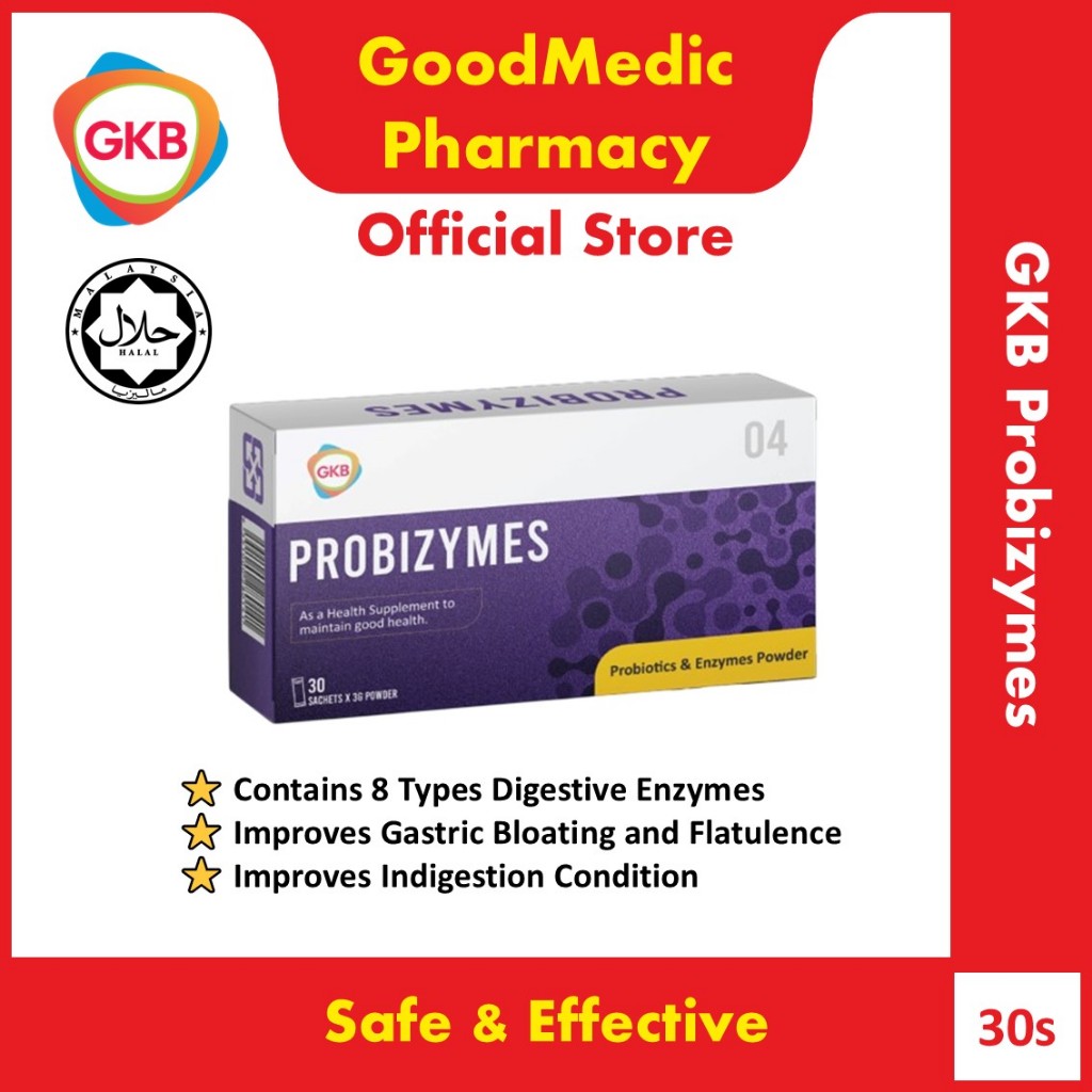 GKB Probizymes 4 Billion Probiotics and Digestive Enzyme For Digestion ...