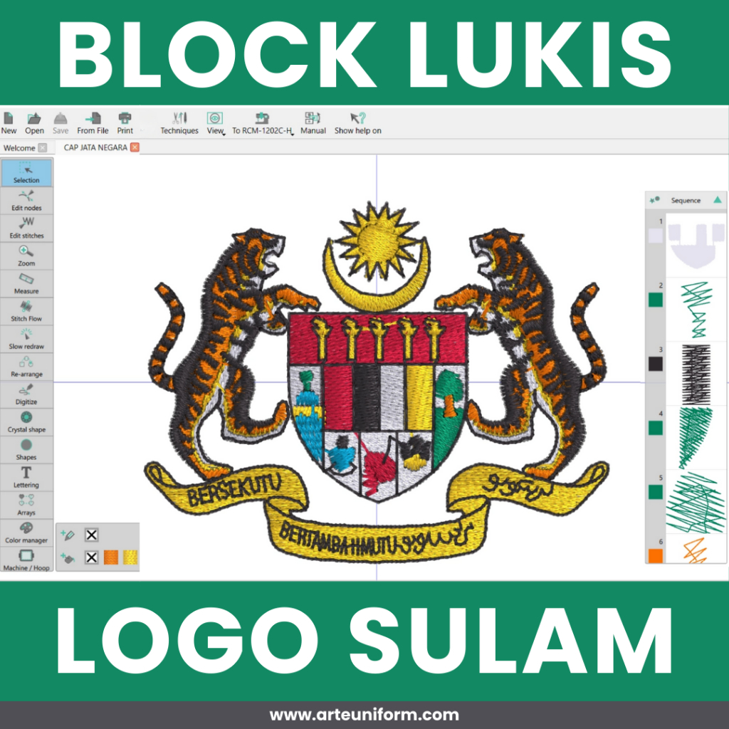 BLOCK Baru Logo Sulam Embroidery | Shopee Malaysia