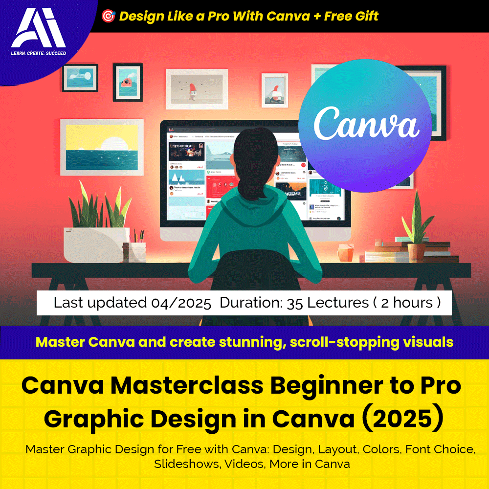 Canva Video Course - Canva Masterclass Beginner to Pro Graphic Design in Canva (2025) | Learn ...