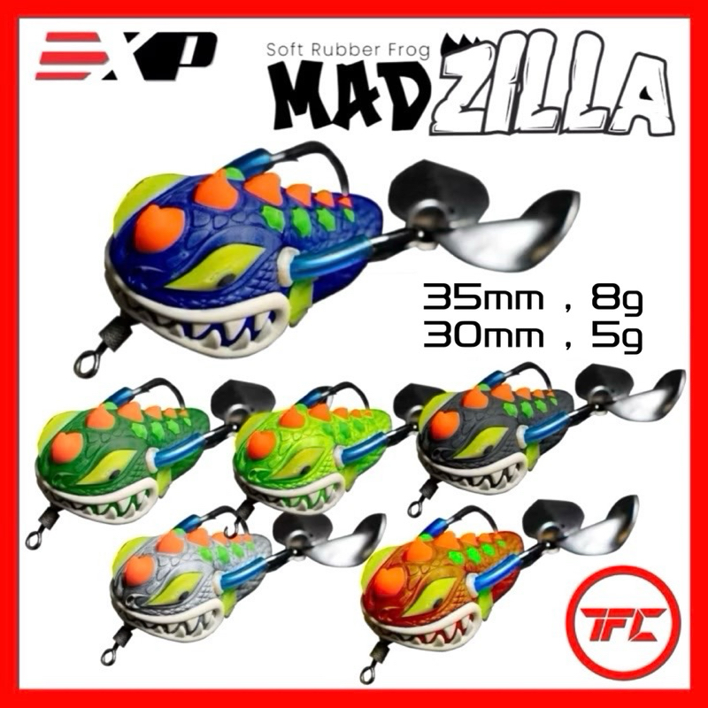 EXP Madzilla & Madzilla Mini Rubber Soft Frog 30mm 35mm 5g 8g Jump Frog ...