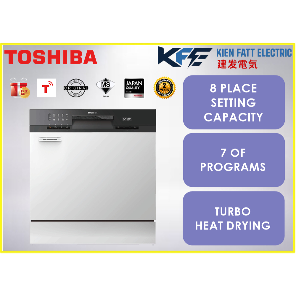 Toshiba Table Top 8 Place Settings Dishwasher With Smart Control DW ...