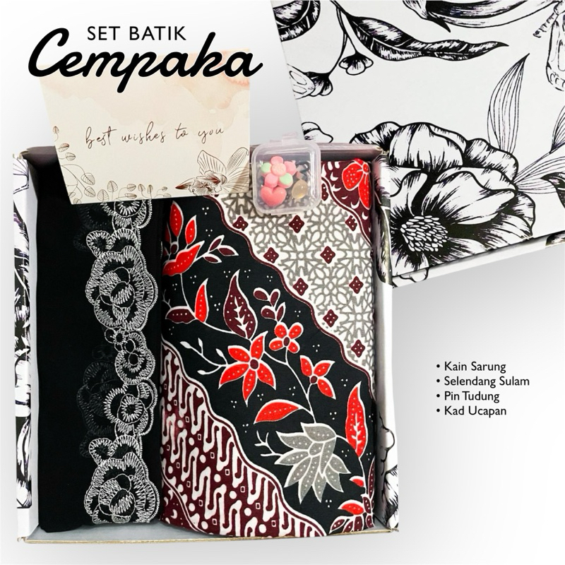 [+FREE Wish Card] BATIK GIFT SET Kain Sarung Mothers Day Surprise Box ...