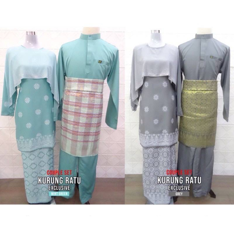 [ Ratu Set ] Kurung Cape Songket Printed . Baju Melayu Sakura ...