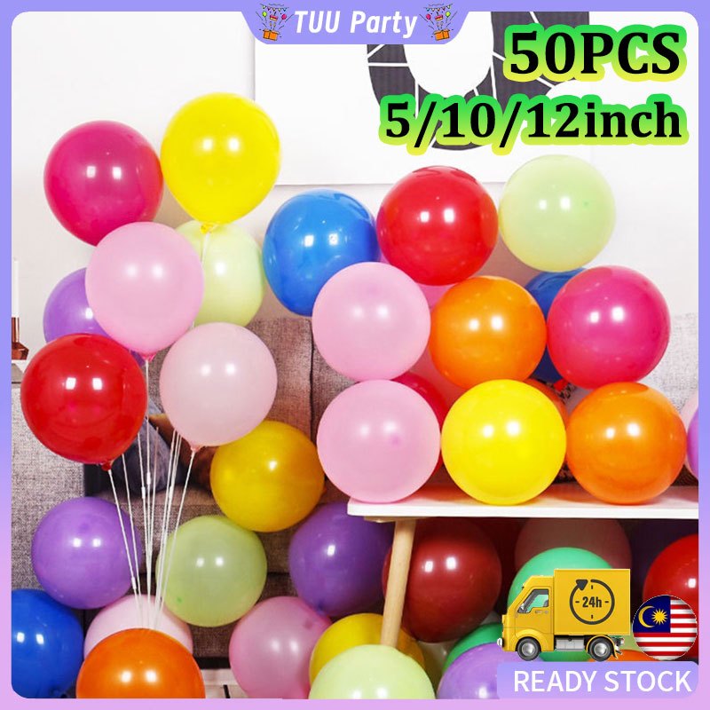 Belon Matte【50Pcs】5/10/12Inch Matte Balloon Birthday Decor Pearl Neo ...