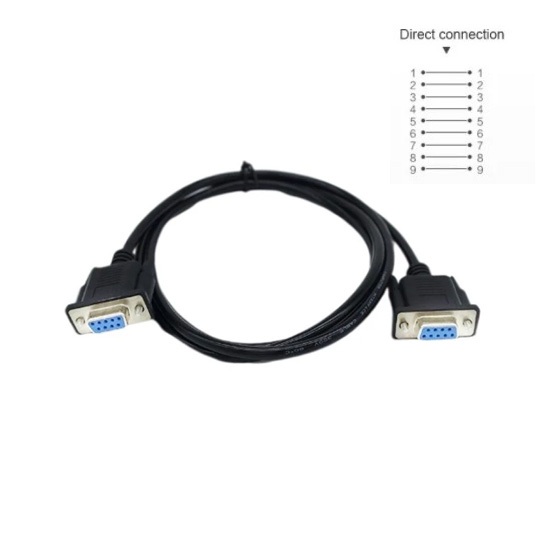 RS232 Cable To RS-232 DB9F To DB9F Female To Female DB9 Connector Serial Null Modem Direct ...