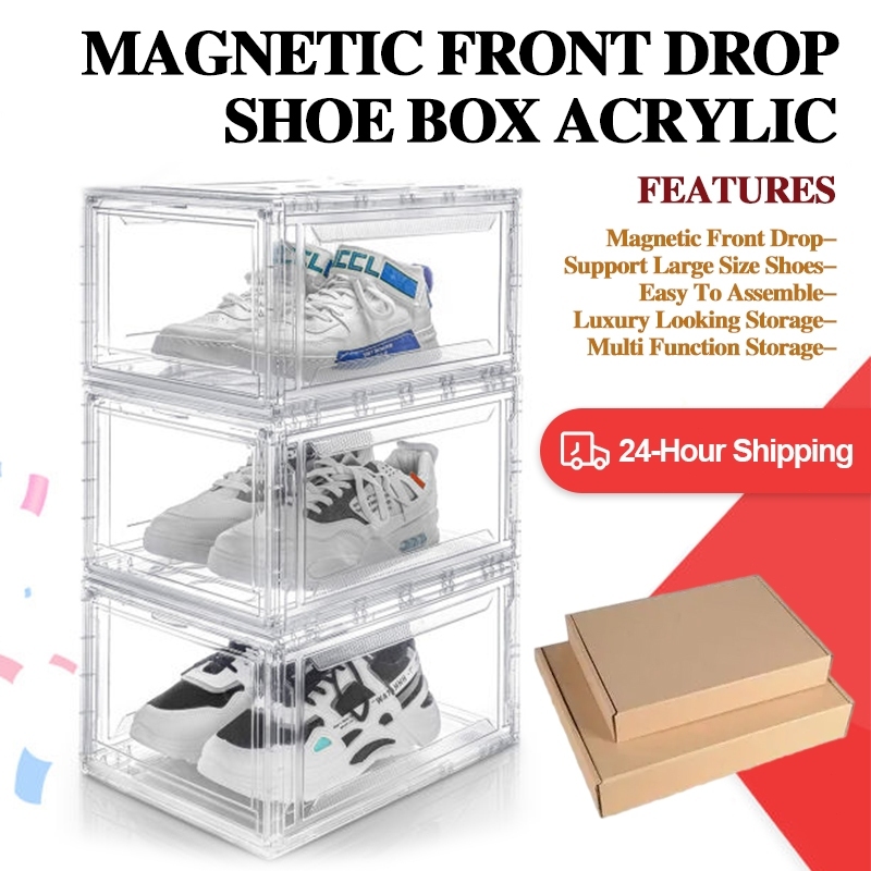Acrylic shoes rack clear shoe box storage cabinet shoe rack organizer ...