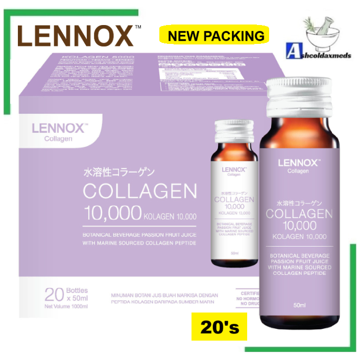 (Purple) LENNOX Collagen 10000 (50ml x 20 Bottles) COLLAGEN PEPTIDE 10 ...