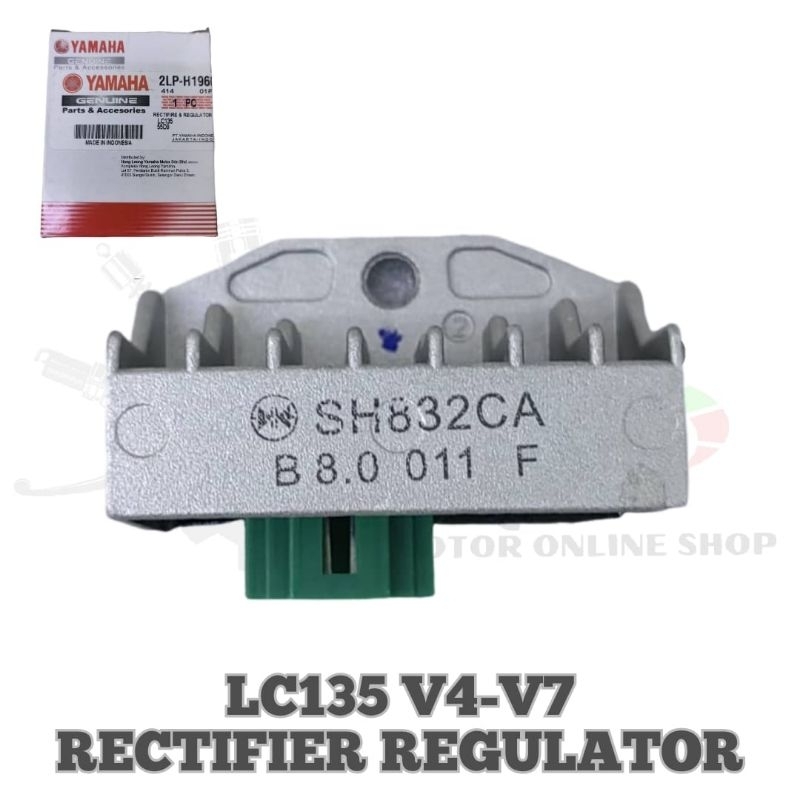 2LP ORIGINAL YAMAHA LC135 NEW V5 V6 V7 LC-135 (N) 4S 5S 4-SPEED RECTIFIER/REGULATOR KATAU KATAB ...