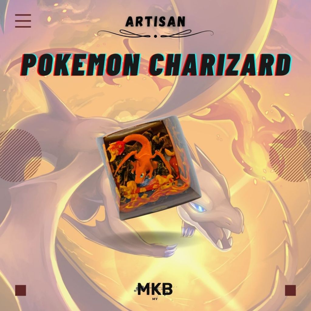 Artisan Pokemon Keycap for Mechanical Gaming Keyboard - Charizard ...