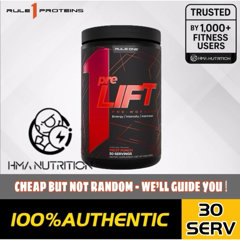 RULE1 preLIFT (30Servings) pre-workout,energy, strength , endurance,rule 1 prelift | Shopee Malaysia