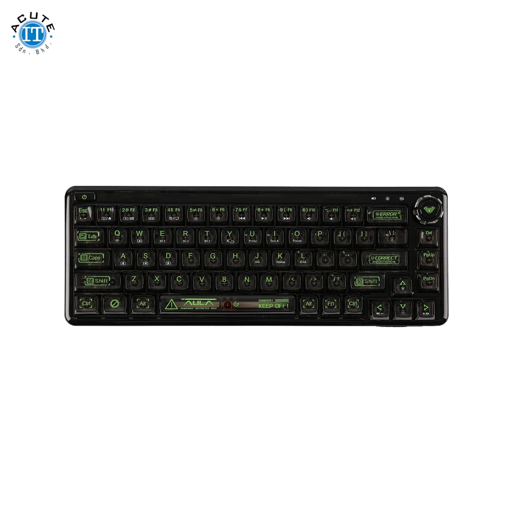 AULA F68 65% Transparent Wired & Wireless Hot-Swappable Mechanical ...